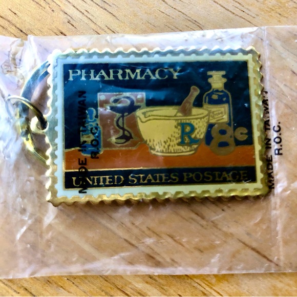 Accessories | 1for15 Vintage Keychain Pharmacy Stamp | Poshmark